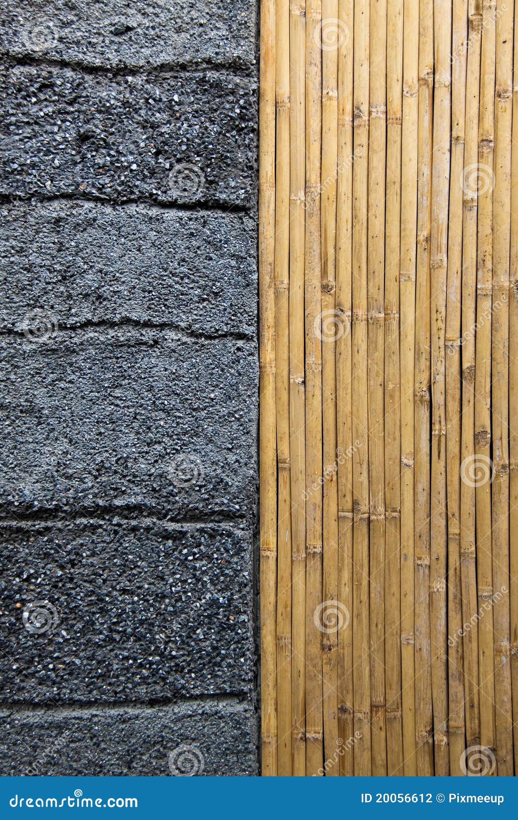 Concrete&bamboo background stock photo. Image of rustic - 20056612