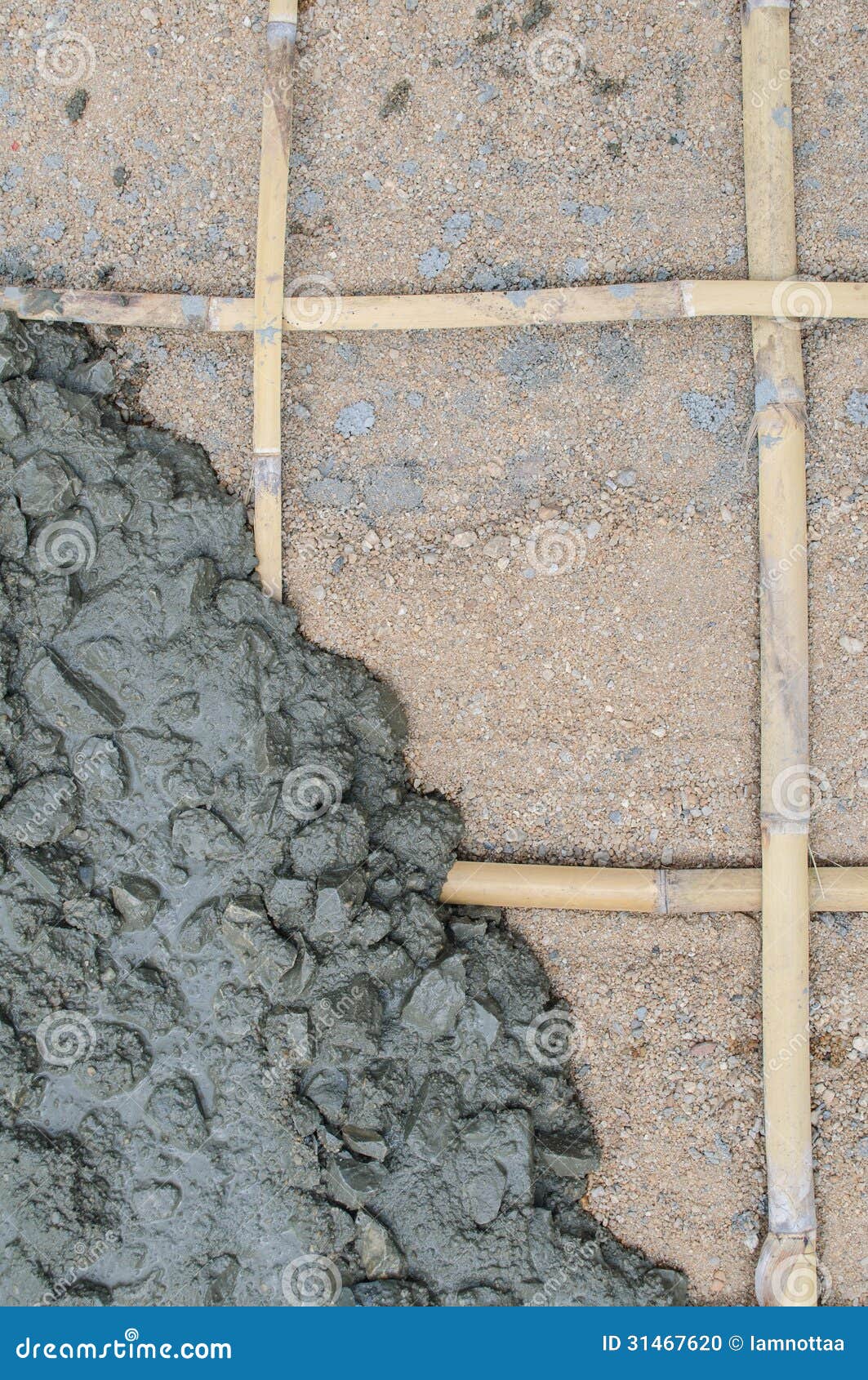 Concrete and bamboo stock photo. Image of surface, grey - 31467620