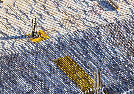 Concrete Baseplate at a Construction Site Stock Image - Image of cement ...