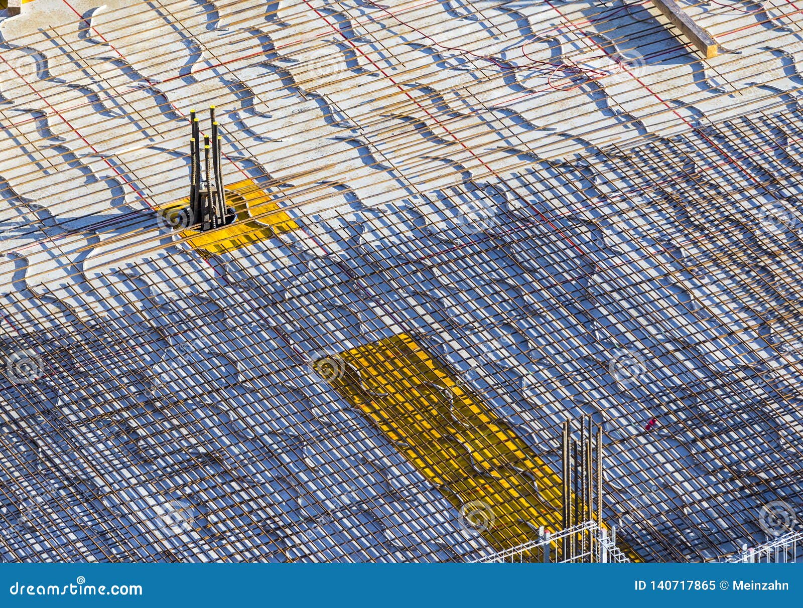 Concrete Baseplate at a Construction Site Stock Image - Image of ...