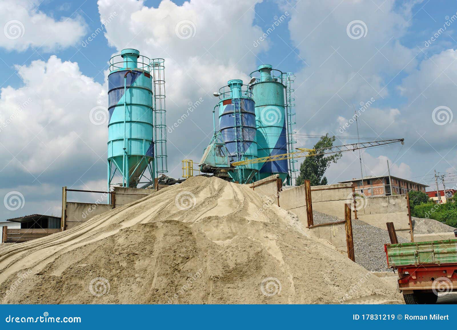 Concrete batching plant stock image. Image of transport - 17831219