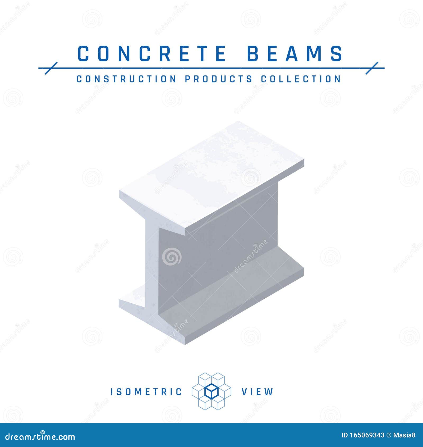Concrete Beams in Isometric View, Vector Icon Stock Vector ... Concrete Beams in Isometric View, Vector Icon Stock Vector ...