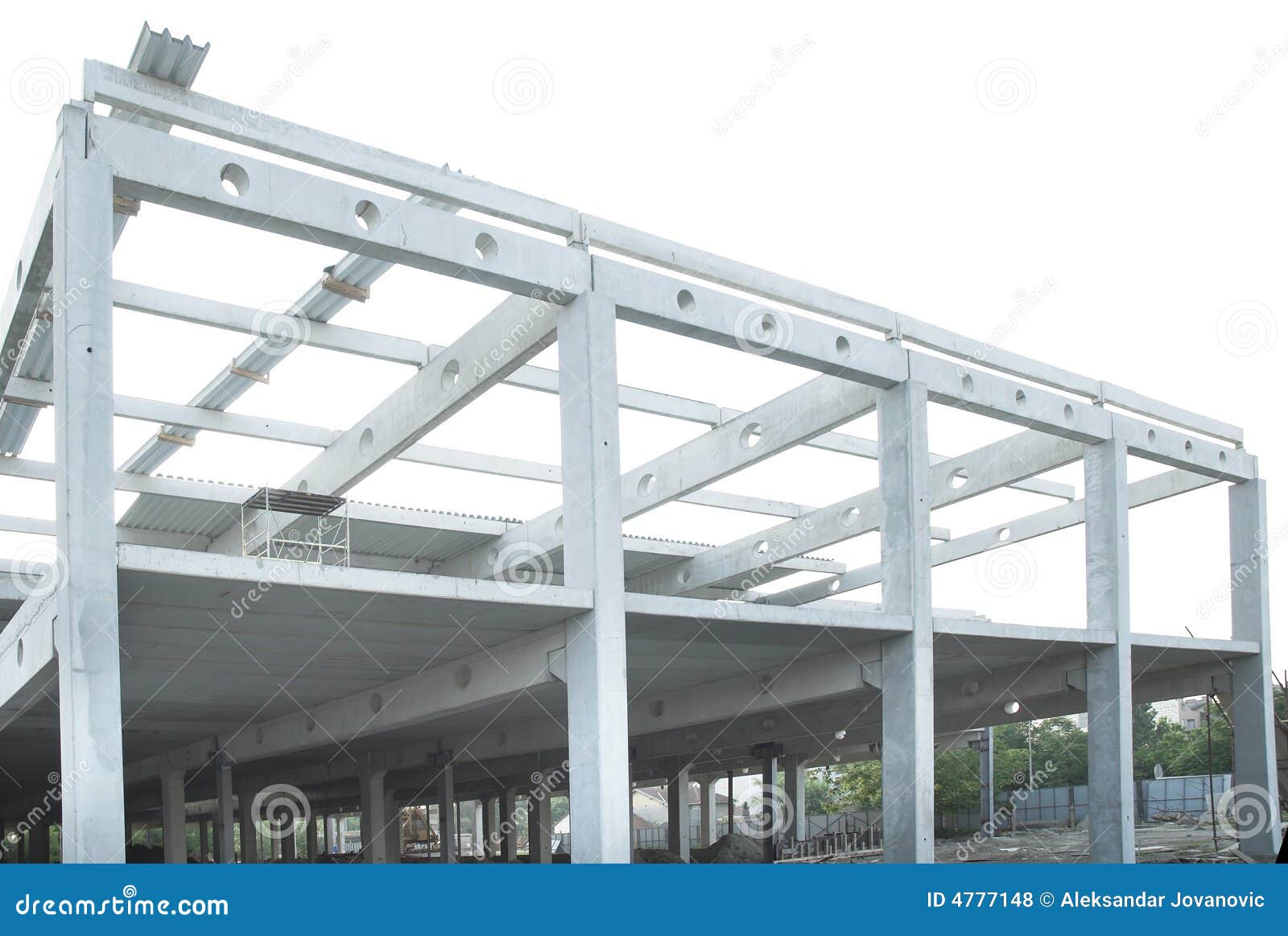 Concrete Beams Joint and Steel Construction Stock Photo - Image of ...