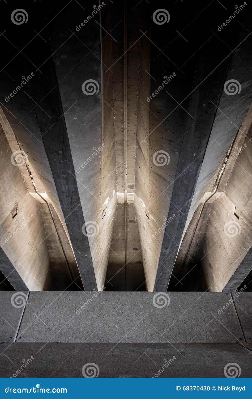 Concrete Beams Under Bridge Stock Photo - Image of beams, shadow: 68370430