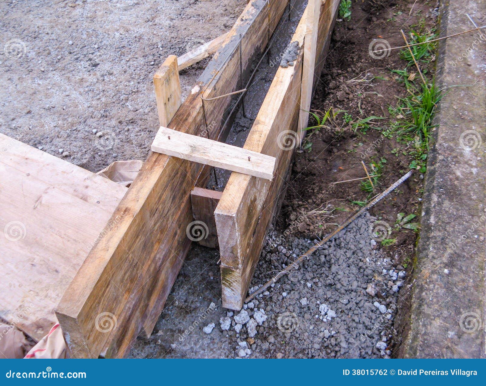 Concrete Bekisting Met Houten Planken Stock Foto - Image of gebouw ...
