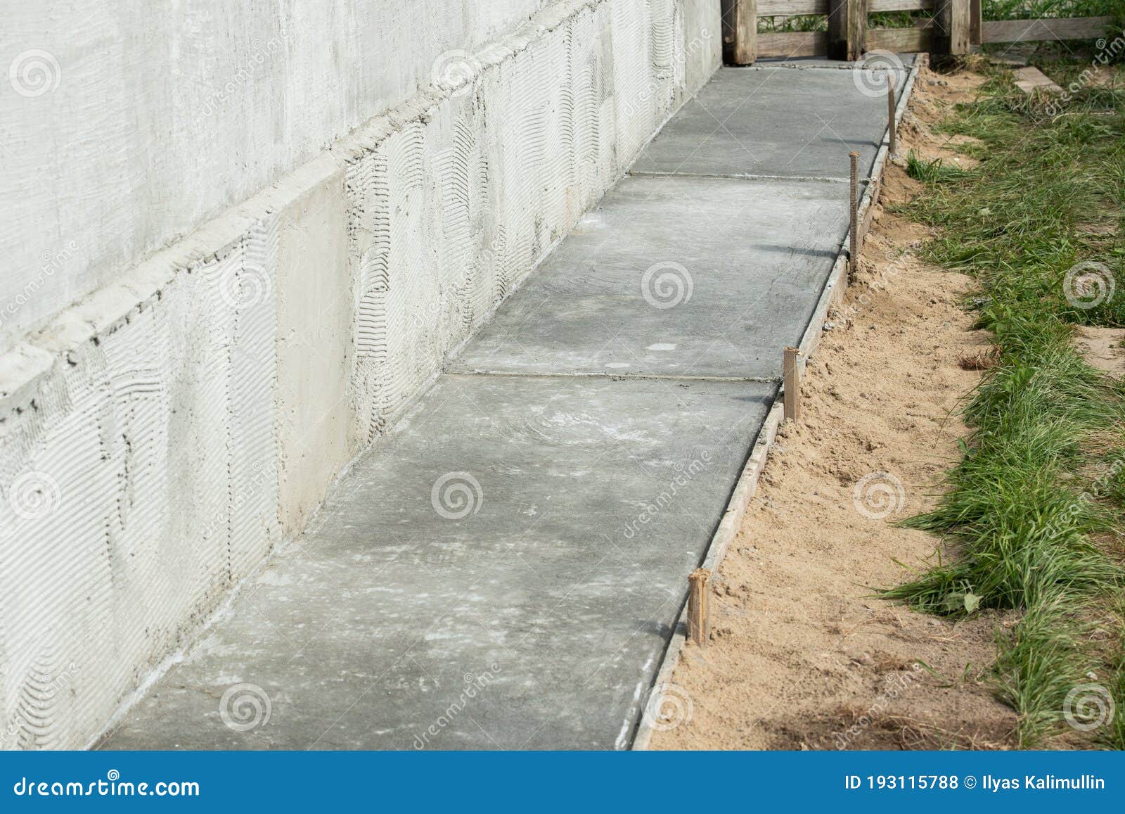 Concrete Blind Area Along the House Stock Photo - Image of blind, site ...