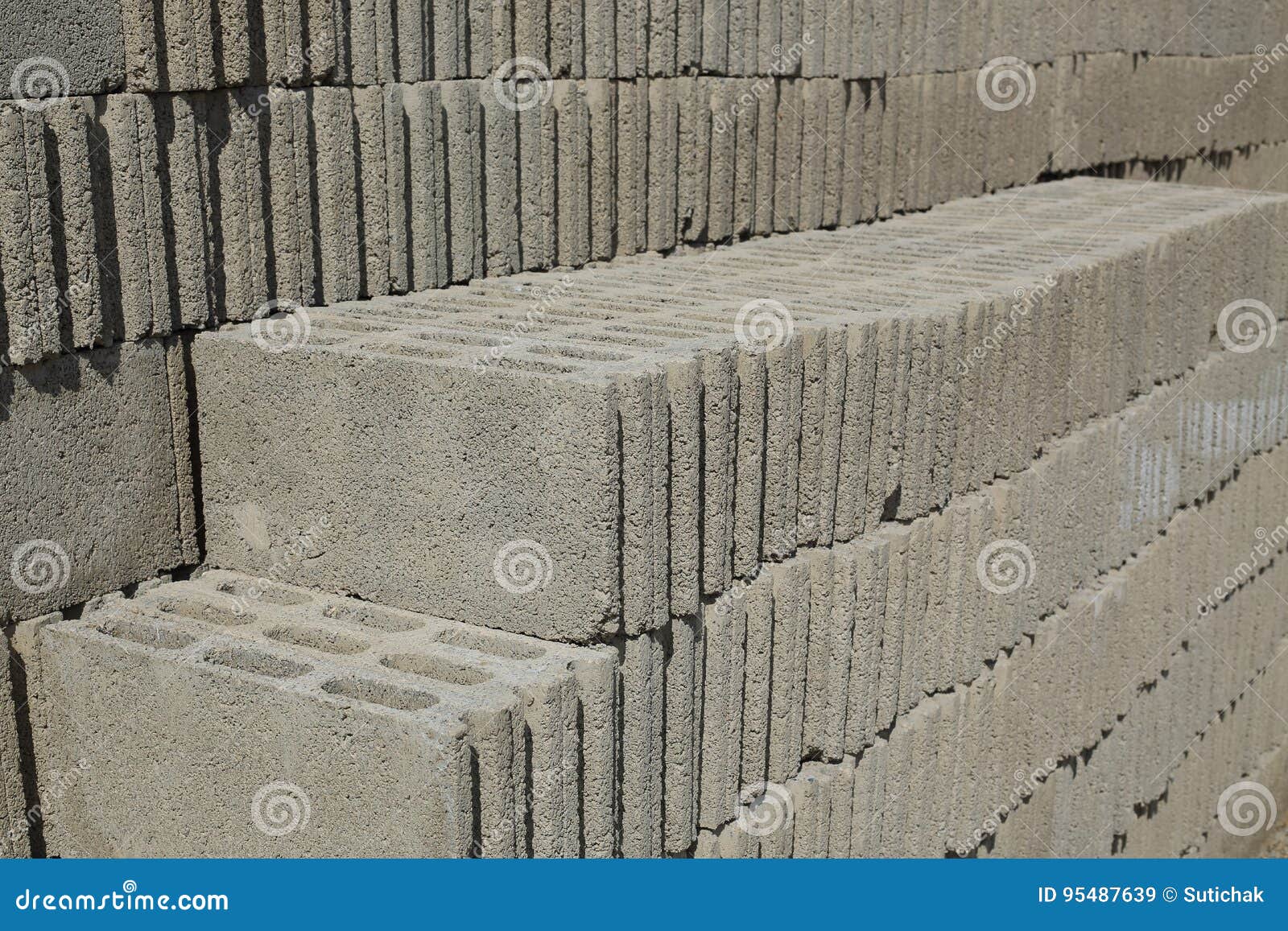 Concrete block stock image. Image of brick, block, masonry - 95487639