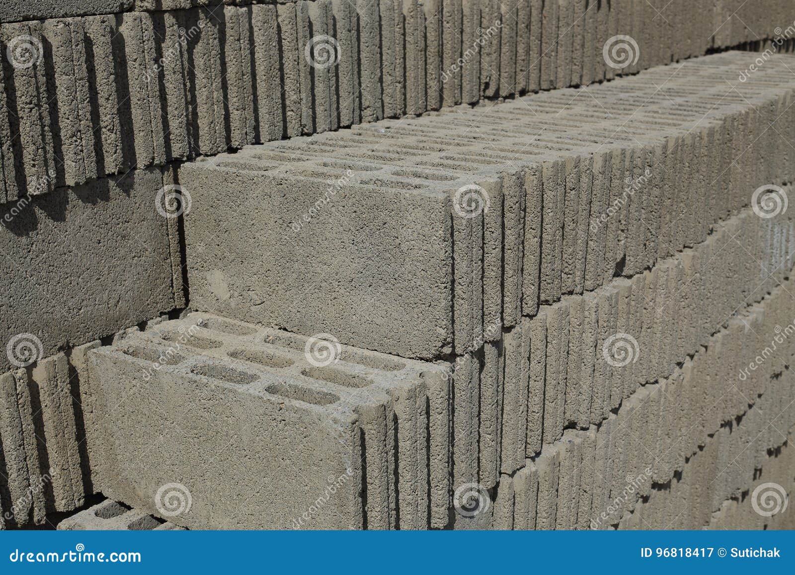 Concrete block stock image. Image of pile, site, bricklayer - 96818417