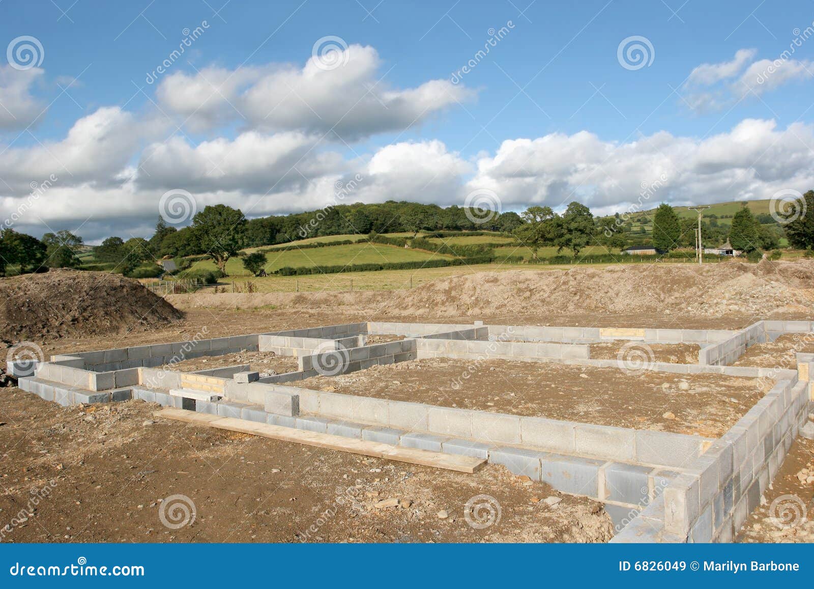 Concrete Block Foundations stock image. Image of modern - 6826049