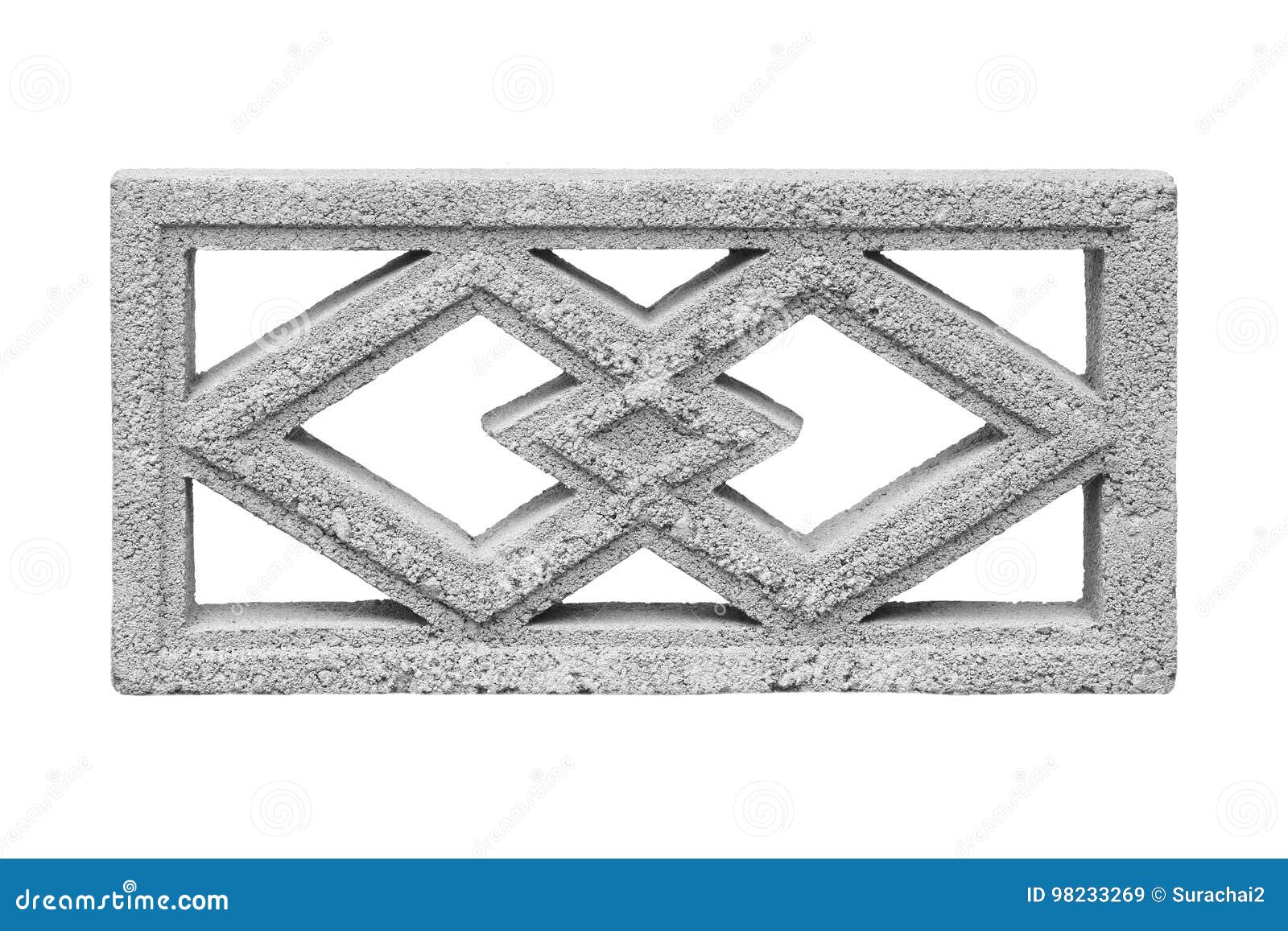 Concrete Block Isolated on White Stock Image - Image of stone, white ...