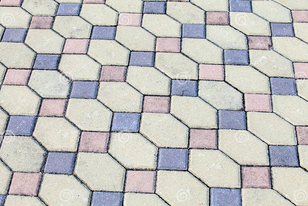 Concrete block pathway stock image. Image of interlock - 57805995