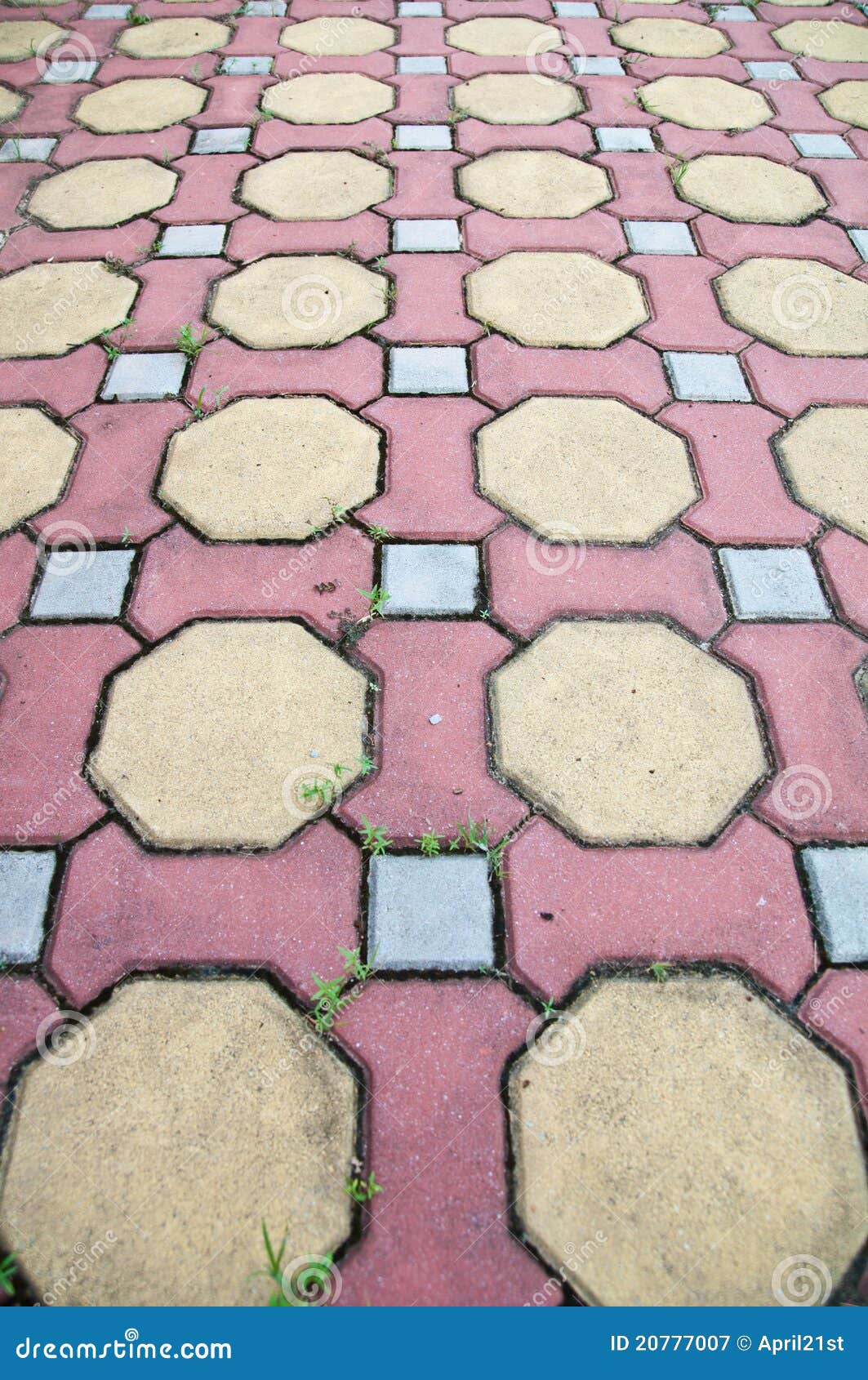 Concrete block walkway stock image. Image of gray, mosaic - 20777007
