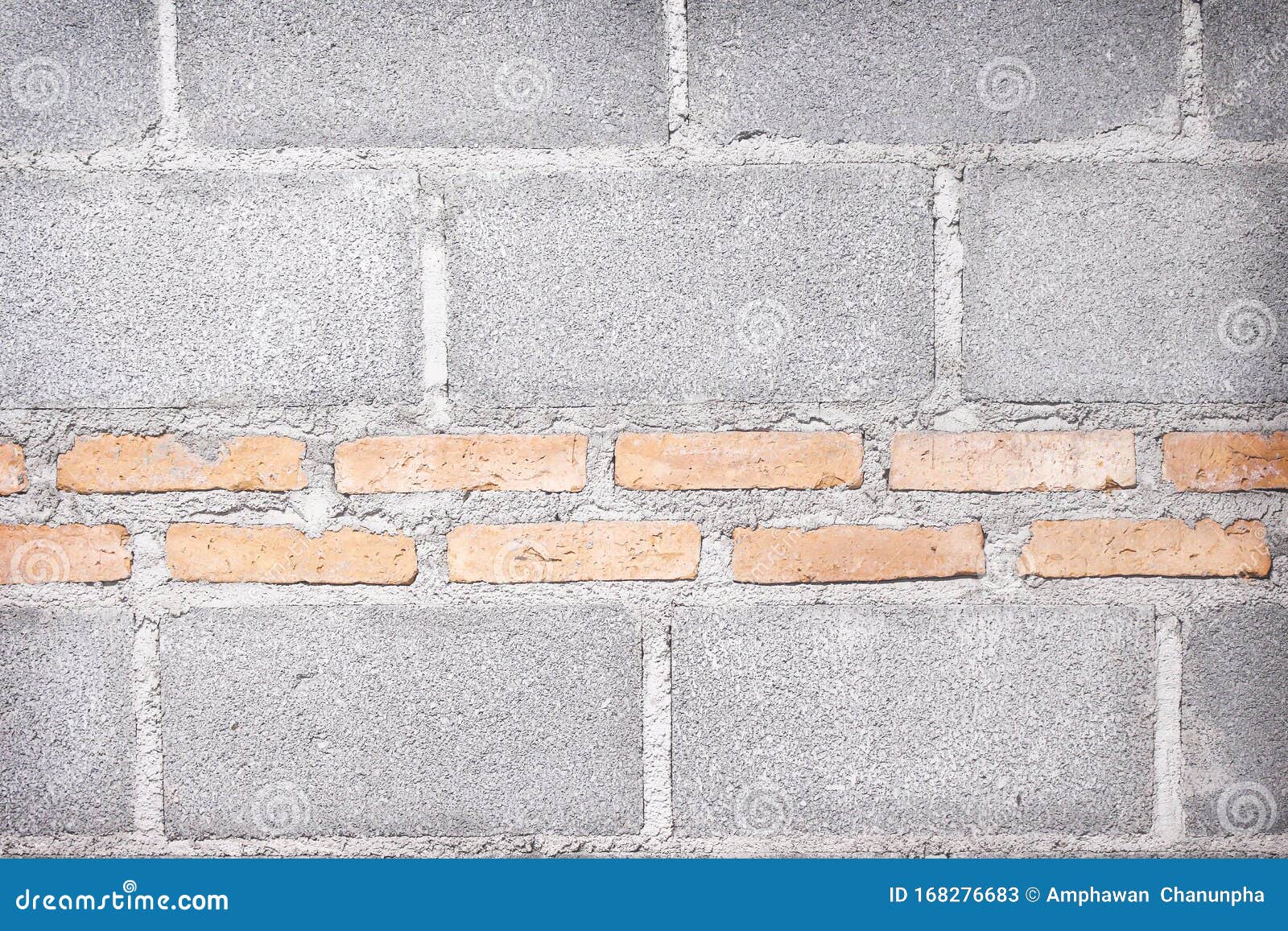 Concrete Block Wall with Brick Patterns for Gray Background Stock Image ...