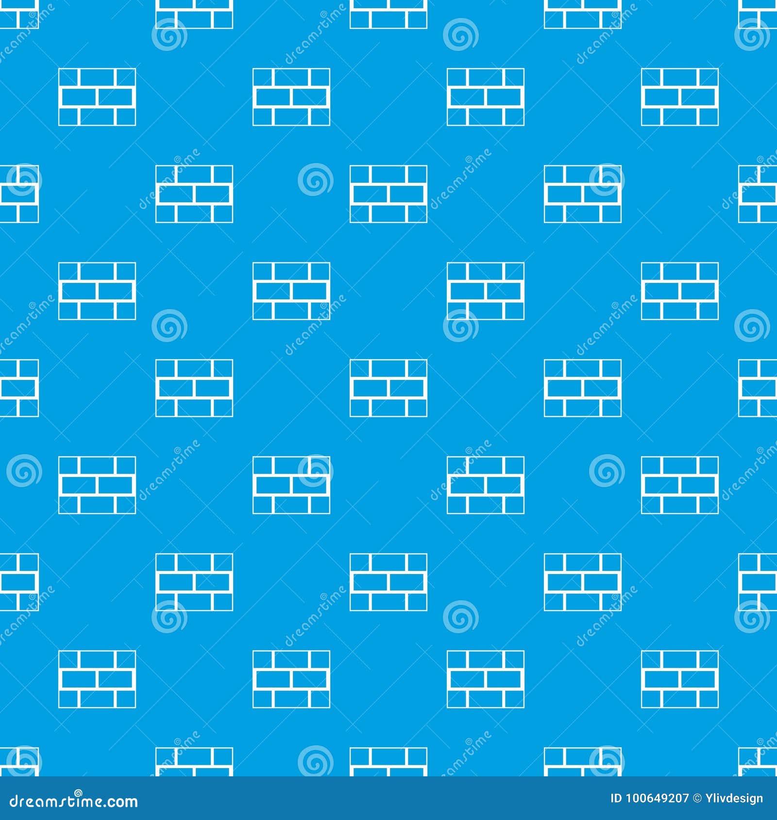 Concrete Block Wall Pattern Seamless Blue Stock Vector - Illustration ...