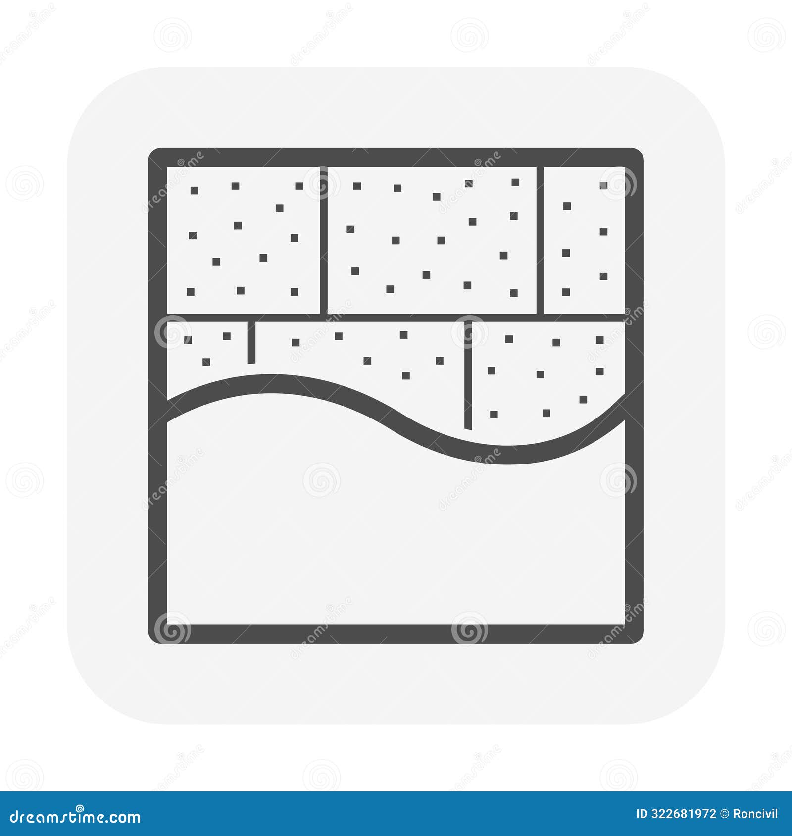 Concrete Block Wall and Plastering Vector Icon, Work in Architecture ...