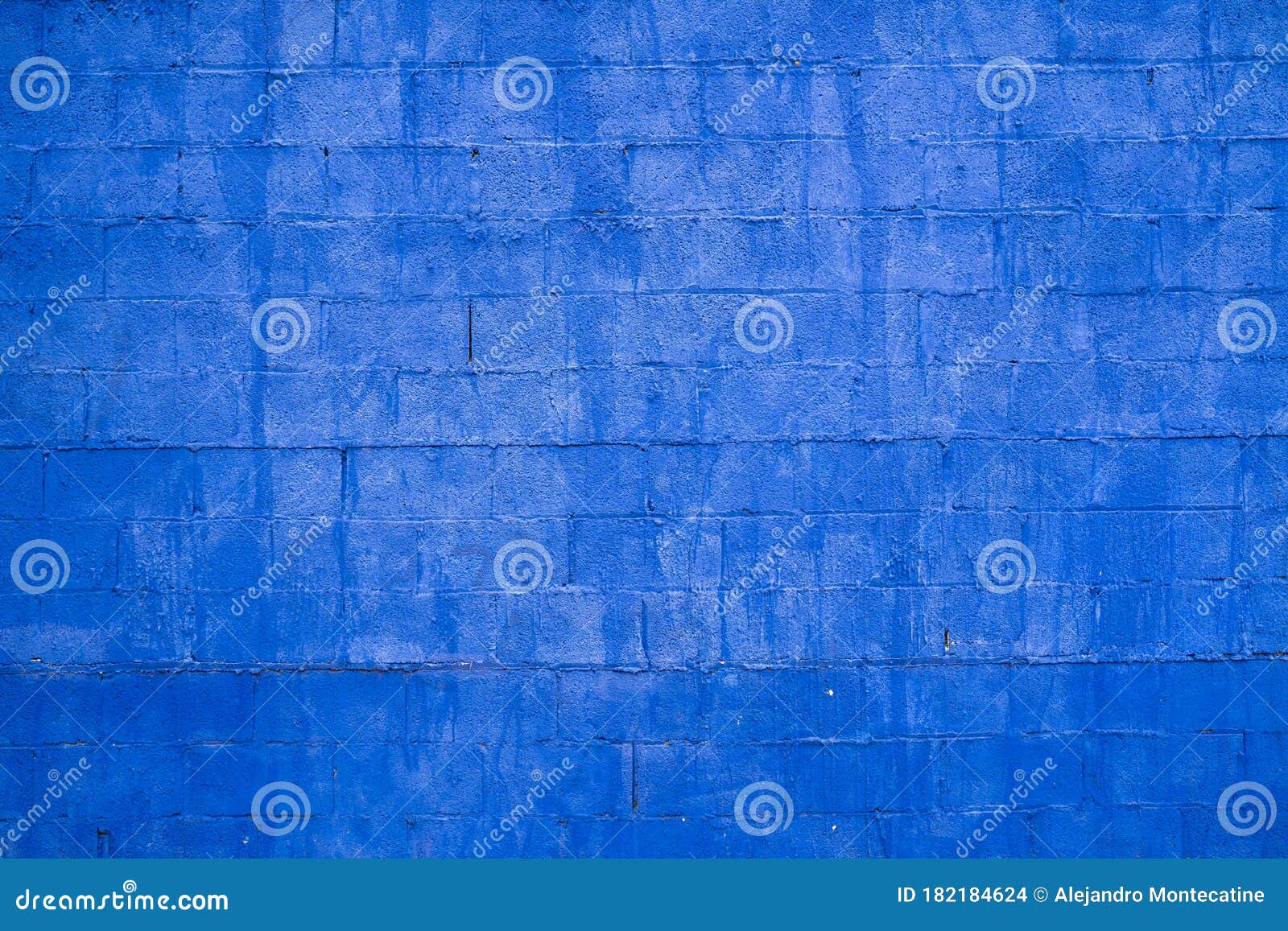 Concrete Block Wall Texture Painted Blue Stock Photo - Image of paint ...