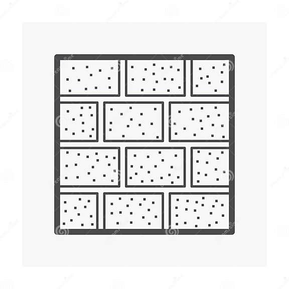 Concrete Block Wall Vector Icon. Material in Architecture and ...