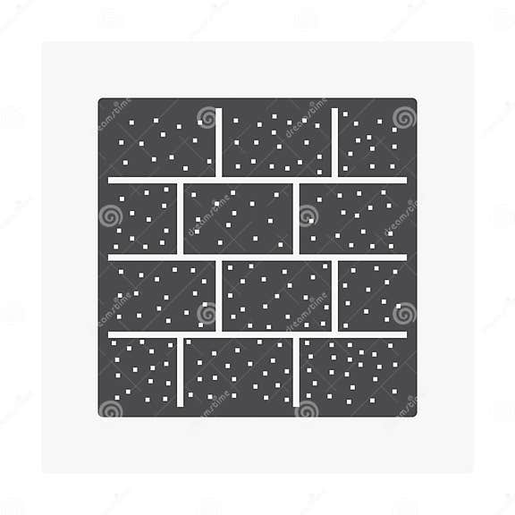 Concrete Block Wall Vector Icon. Material in Architecture and ...