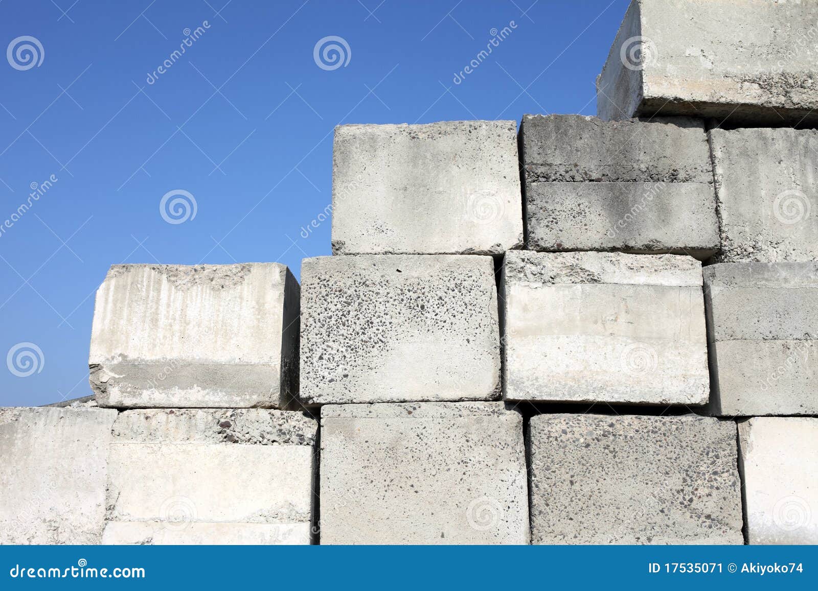 Concrete blocks stock image. Image of blue, brick, manufacturing - 17535071