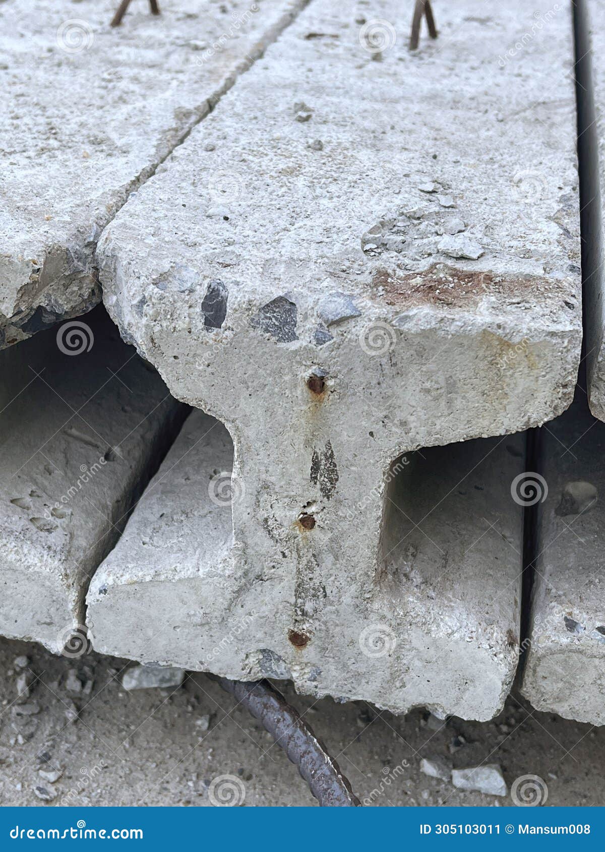 Concrete Blocks for Construction Stock Image - Image of texture, work ...