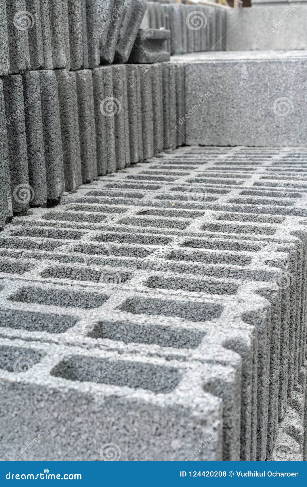 Concrete Blocks for Construction, Background and Texture Stock Photo ...