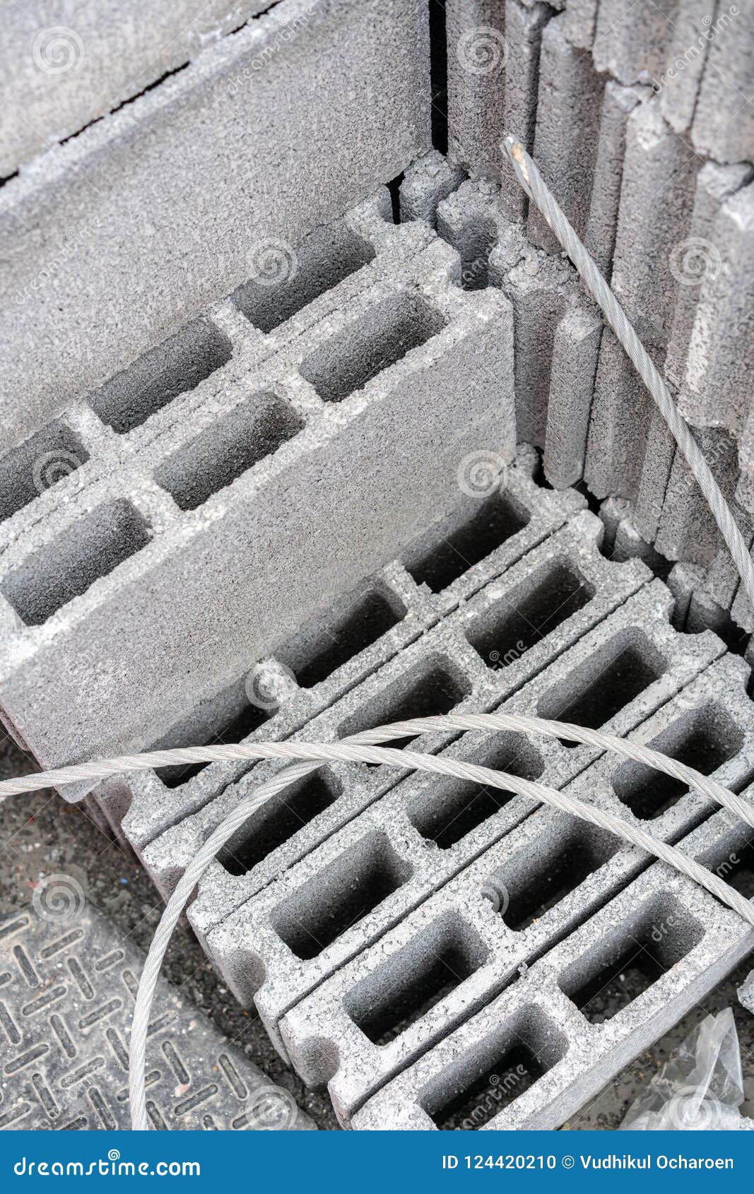 Concrete Blocks for Construction, Background and Texture Stock Photo ...