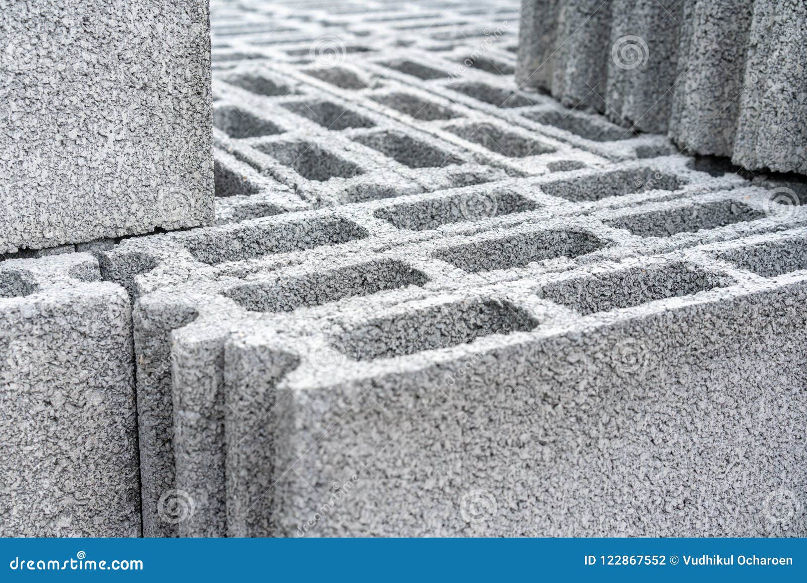 Concrete Blocks For Construction, Background And Texture Stock ...