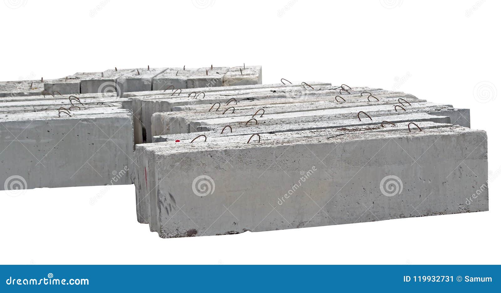 Concrete Blocks for Construction Stock Image - Image of architecture ...