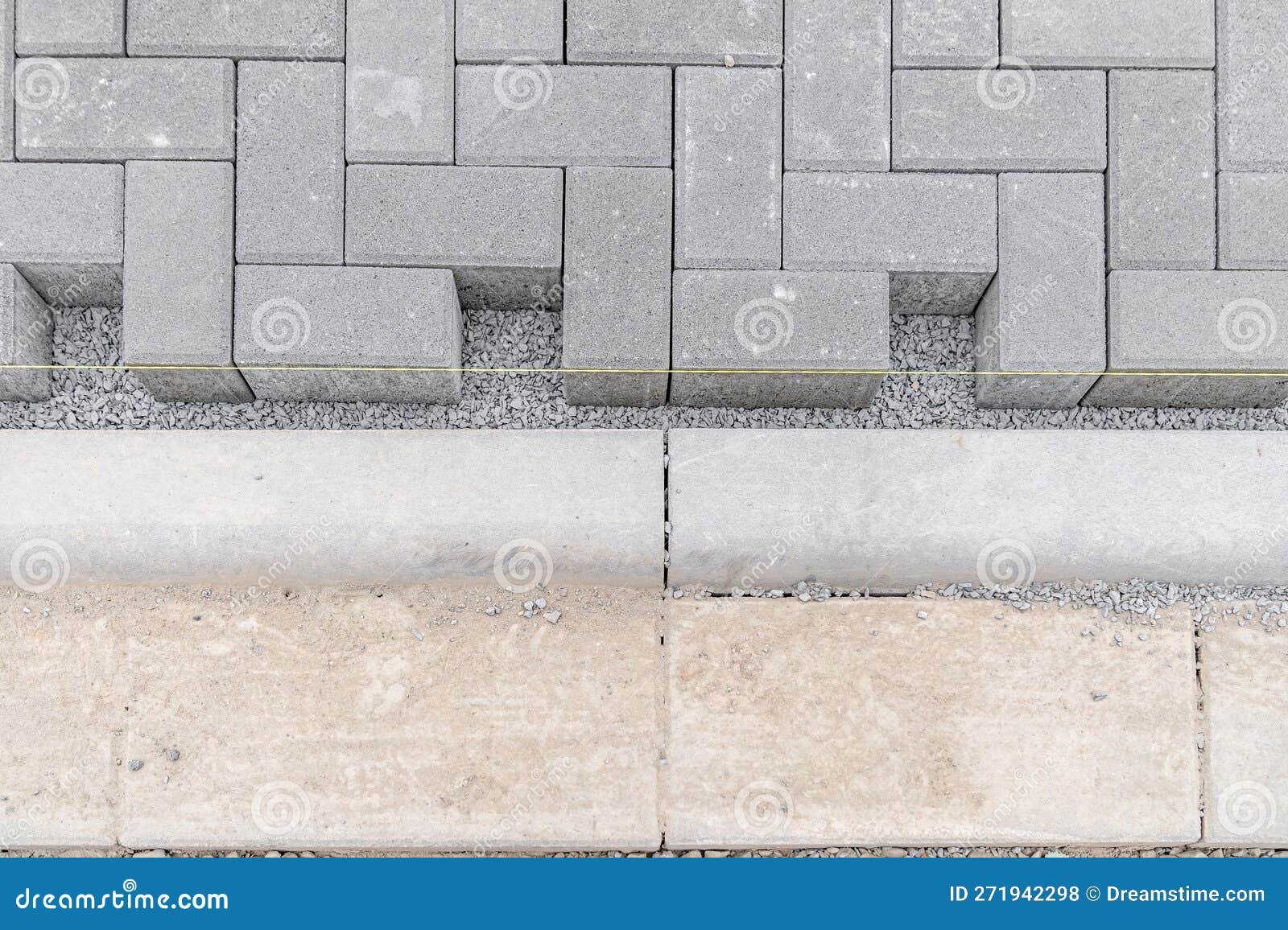 Concrete Blocks for the Construction of Sidewalks and Roads Stock Photo ...