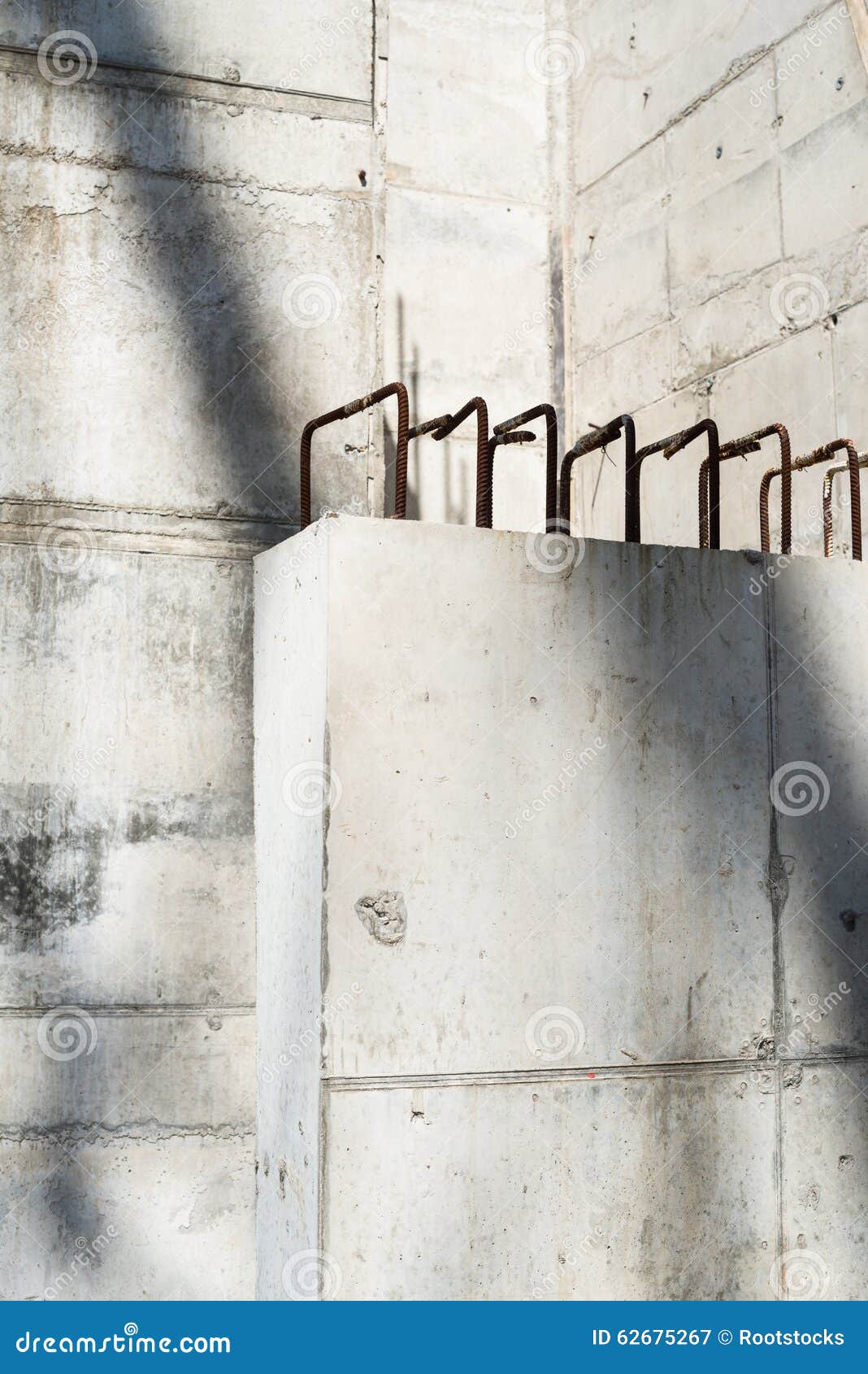 Concrete Blocks in the Construction Site Stock Image - Image of gray ...