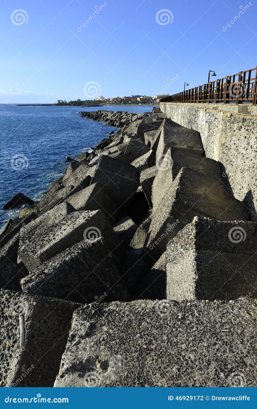 Concrete Blocks stock photo. Image of ocean, defence - 46929172