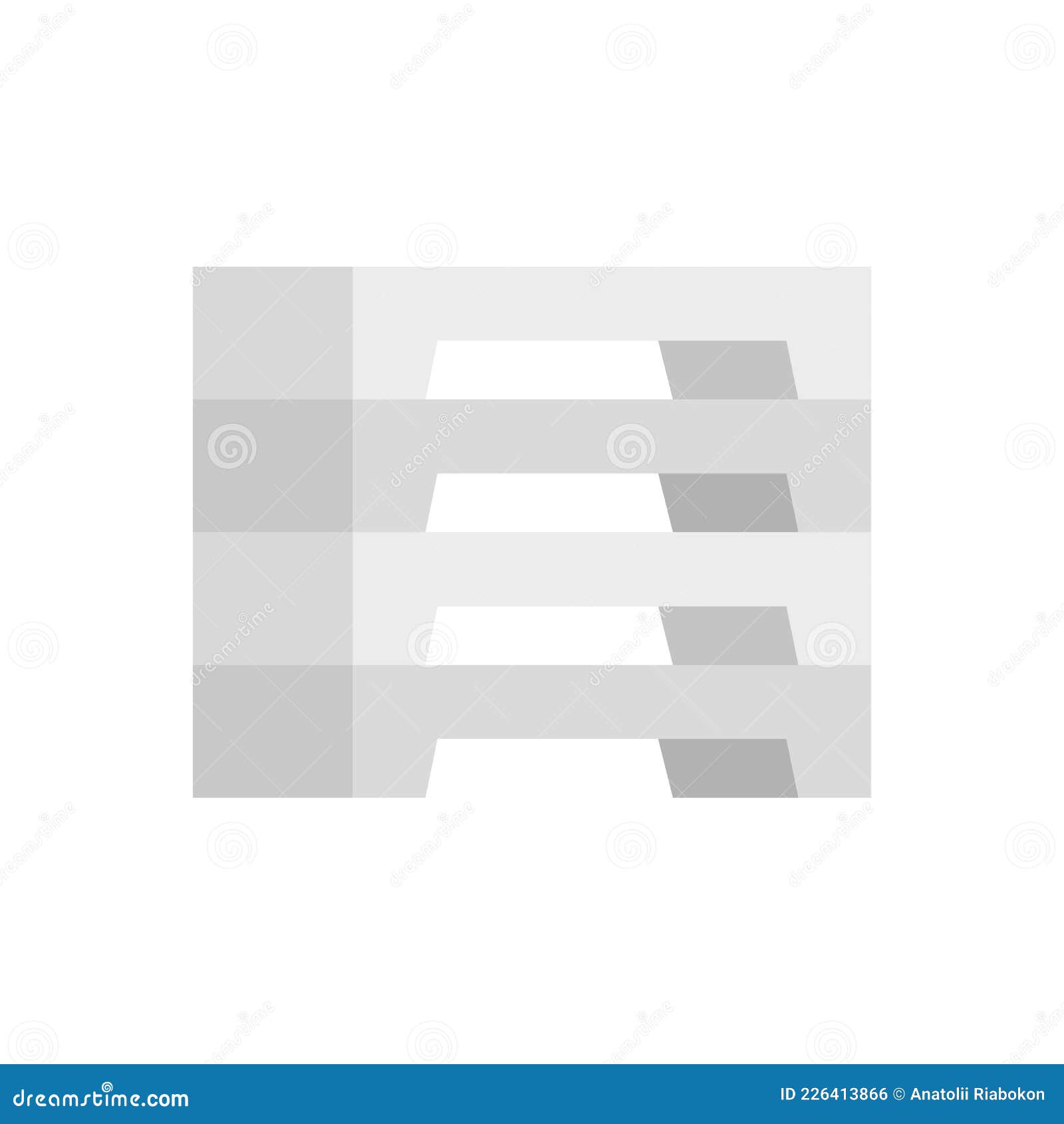 Concrete Blocks Icon Flat Isolated Vector Stock Vector - Illustration ...