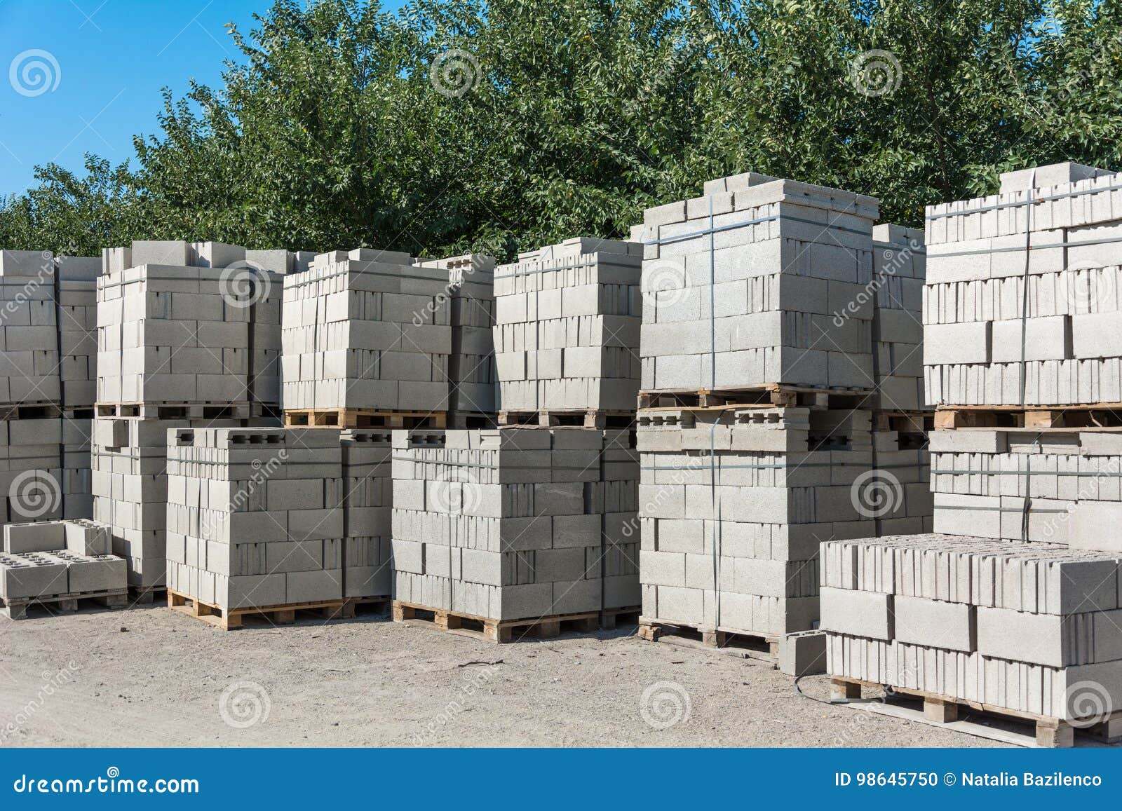 Concrete blocks stock photo. Image of cube, grey, closeup - 98645750