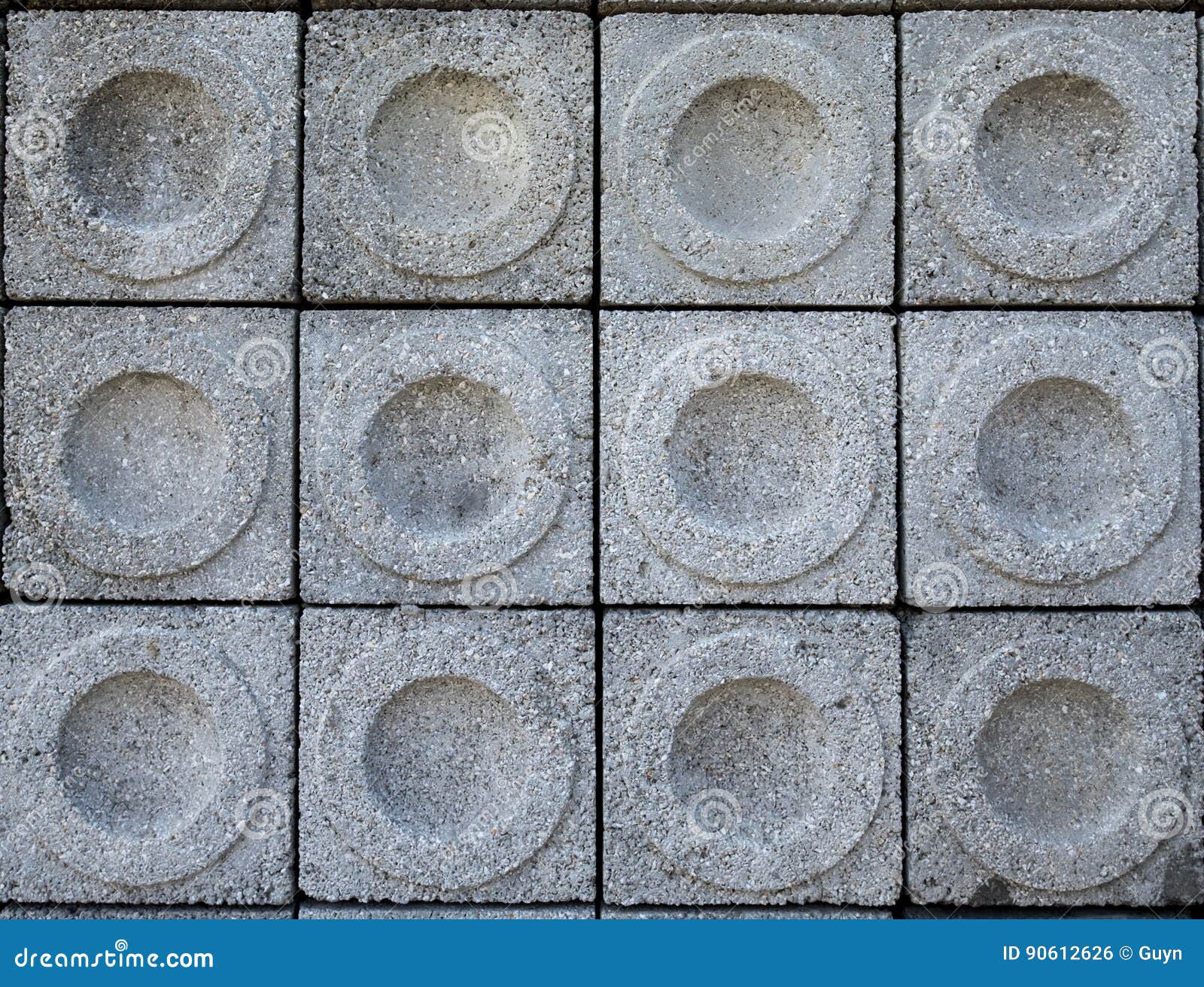 Concrete Blocks with Pattern Stock Photo - Image of building, site ...