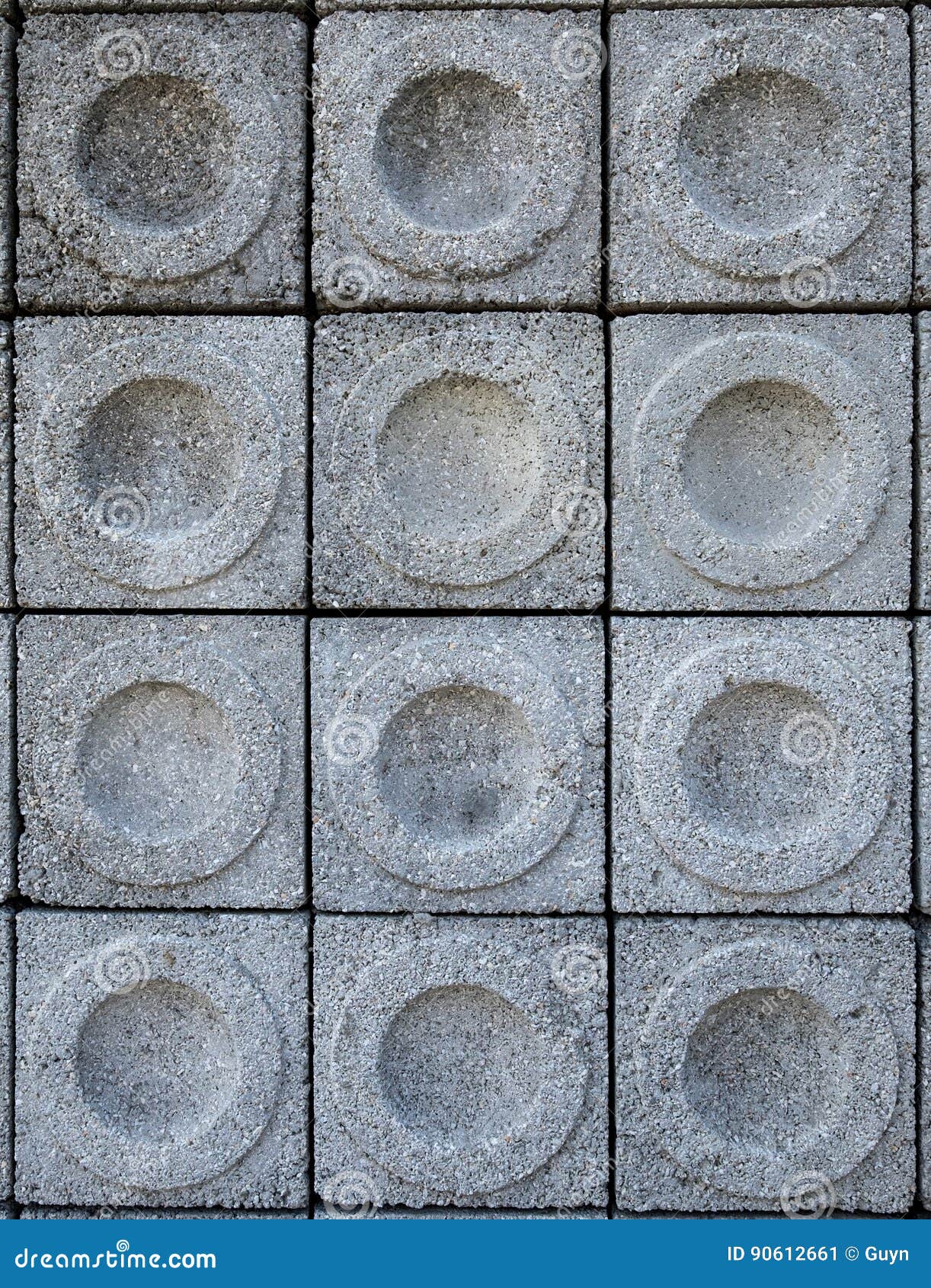Concrete Blocks with Pattern Stock Image - Image of aged, brick: 90612661