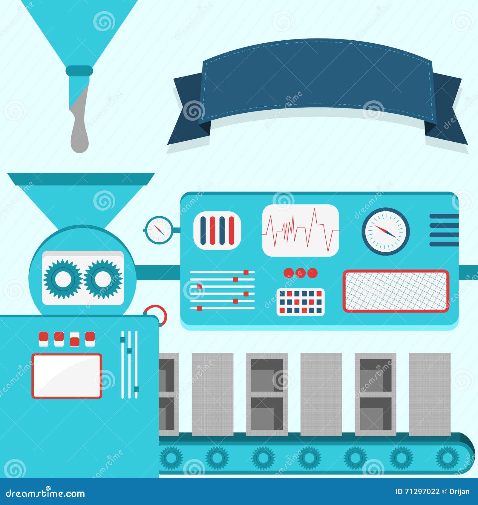 Concrete blocks production stock vector. Illustration of brickwork ...