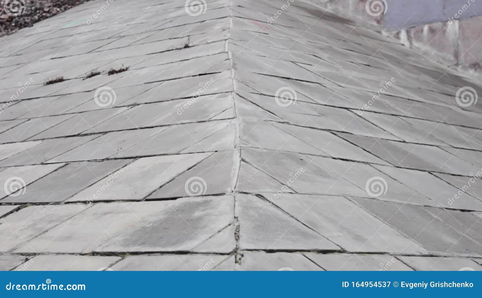 Concrete Blocks Pyramid Urban Geometric Decorative Shape Stock Video ...