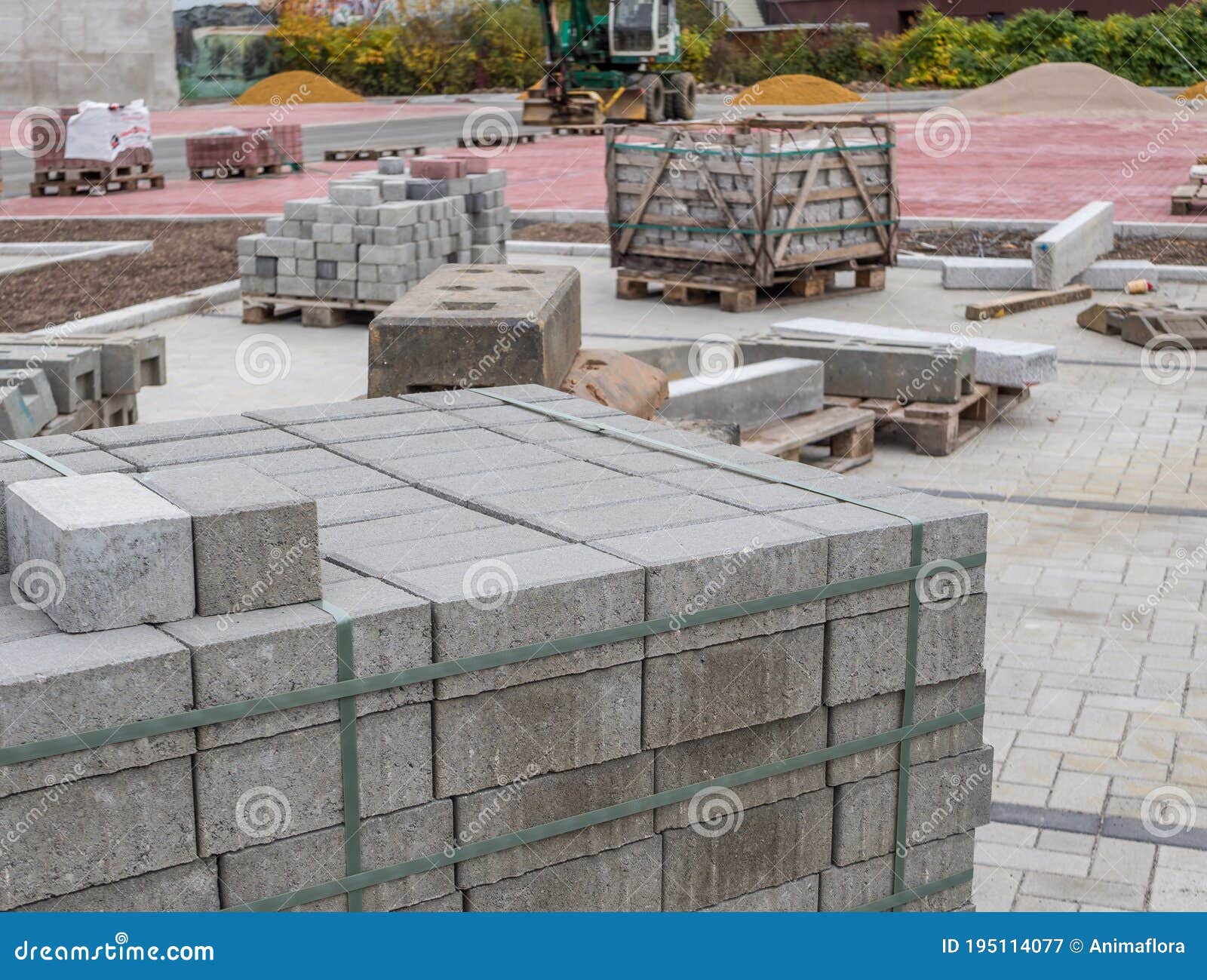Concrete Blocks for Road Construction Stock Image - Image of ...