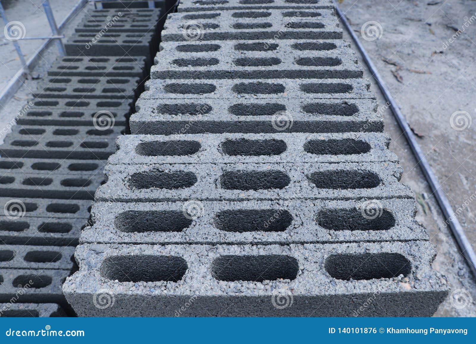 Concrete Blocks Stacking on the Floor Stock Photo - Image of blocks ...