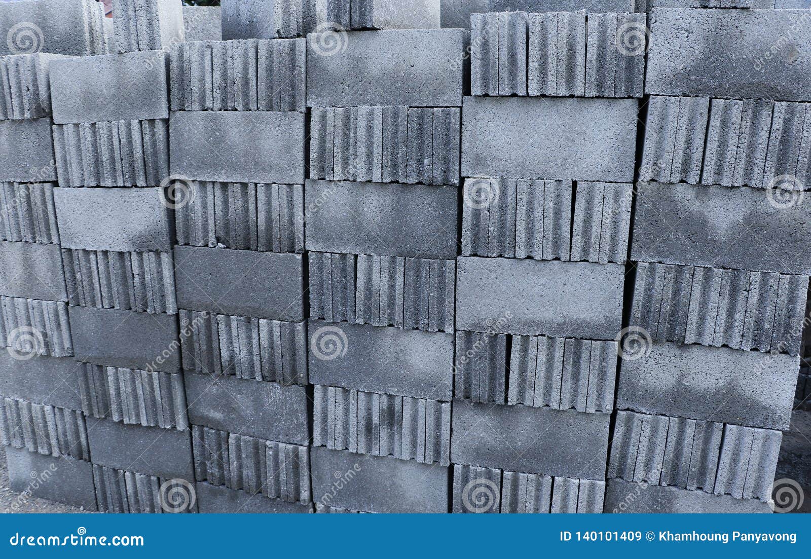 Concrete Blocks Stacking on the Floor Stock Image - Image of concrete ...