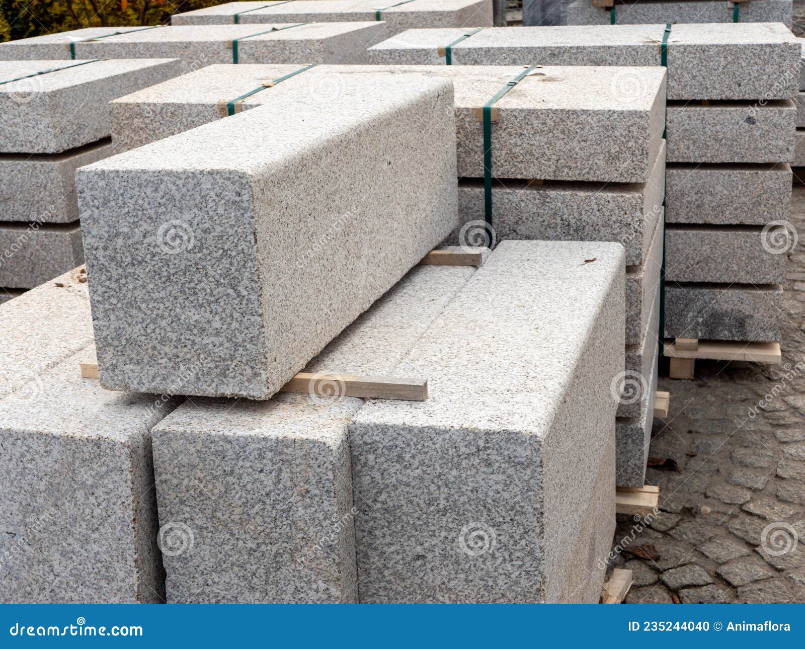 Concrete Borders on a Construction Site Stock Photo - Image of border ...