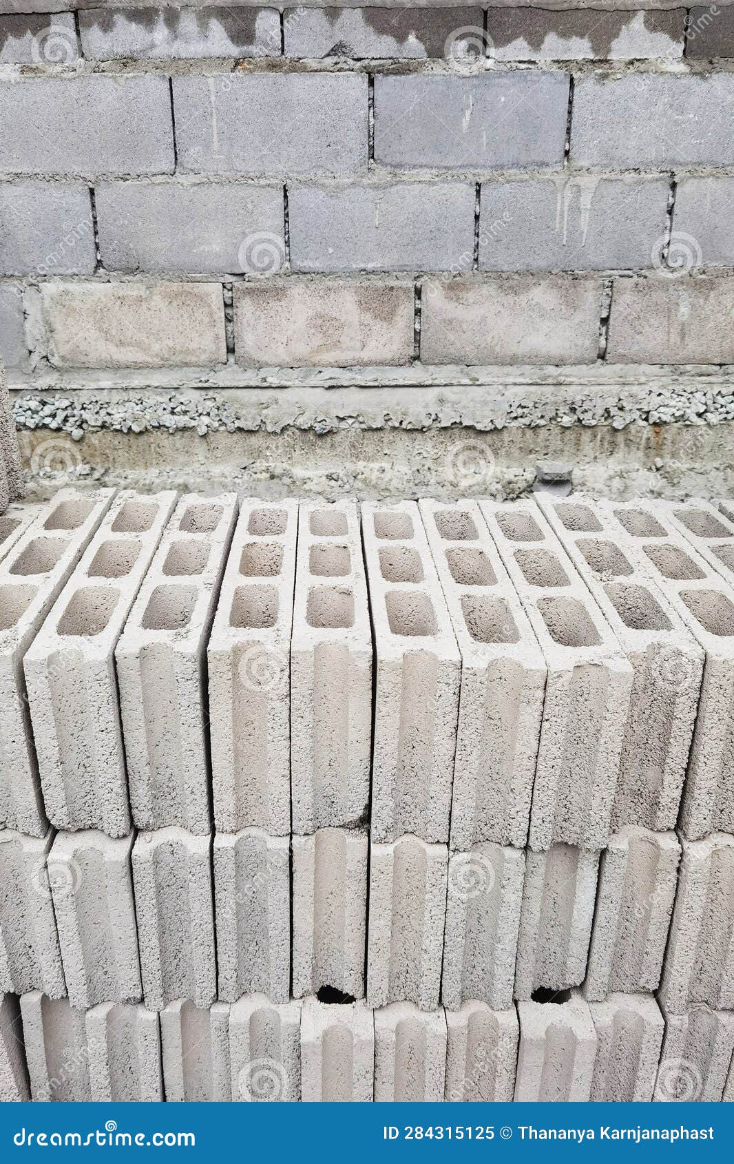 Concrete Brick Wall Texture Stock Image - Image of construction ...
