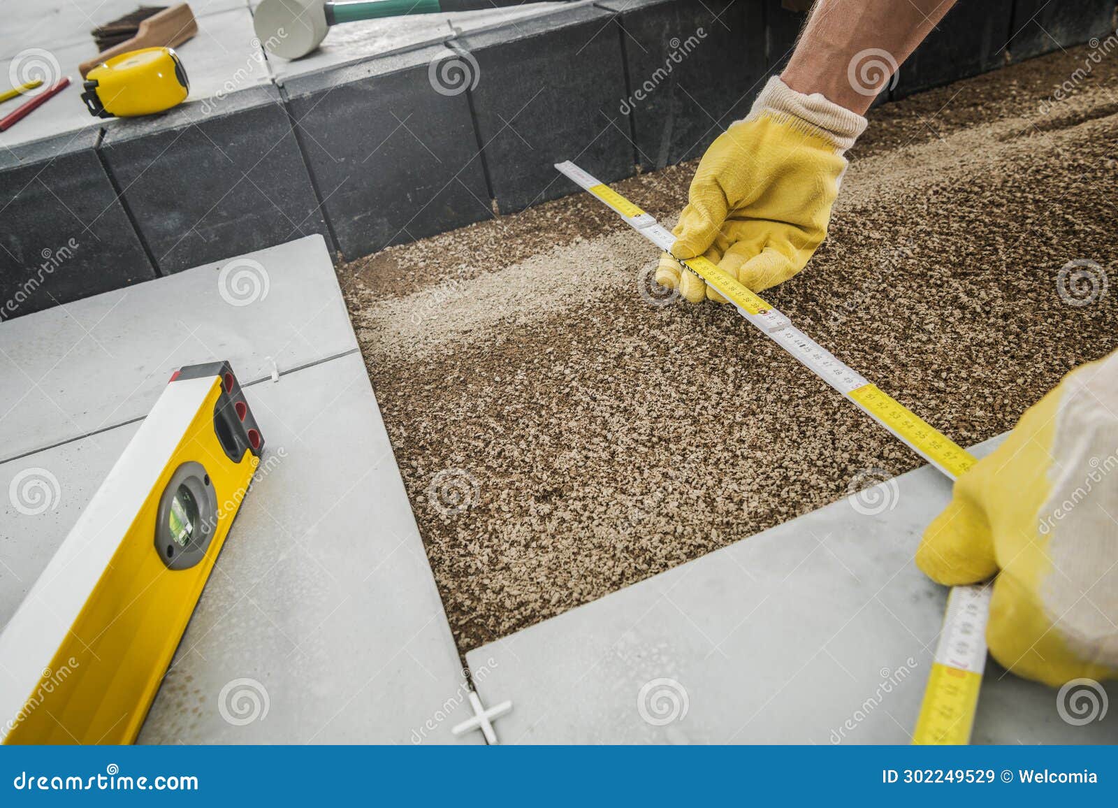 Bricks And Measurement Tool Royalty-Free Stock Photo | CartoonDealer ...