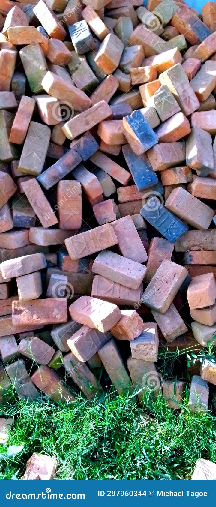 Concrete bricks or blocks stock photo. Image of bricks - 297960344