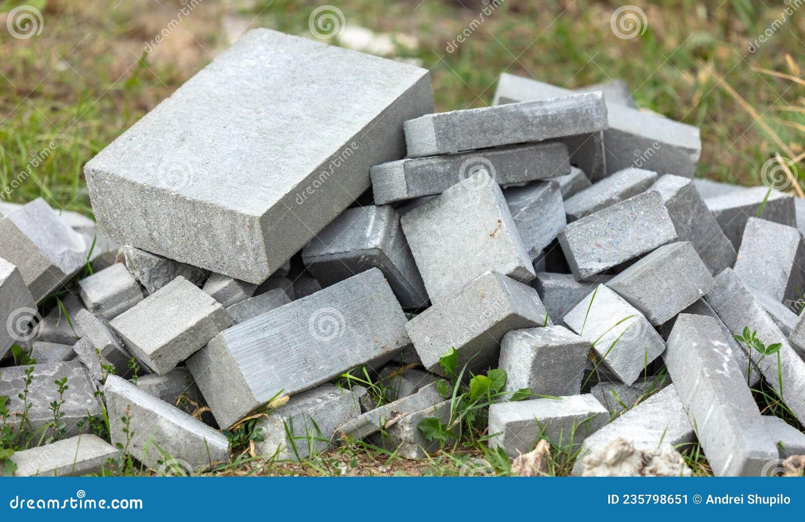Concrete Bricks on the Ground Stock Image - Image of pave, outdoors ...