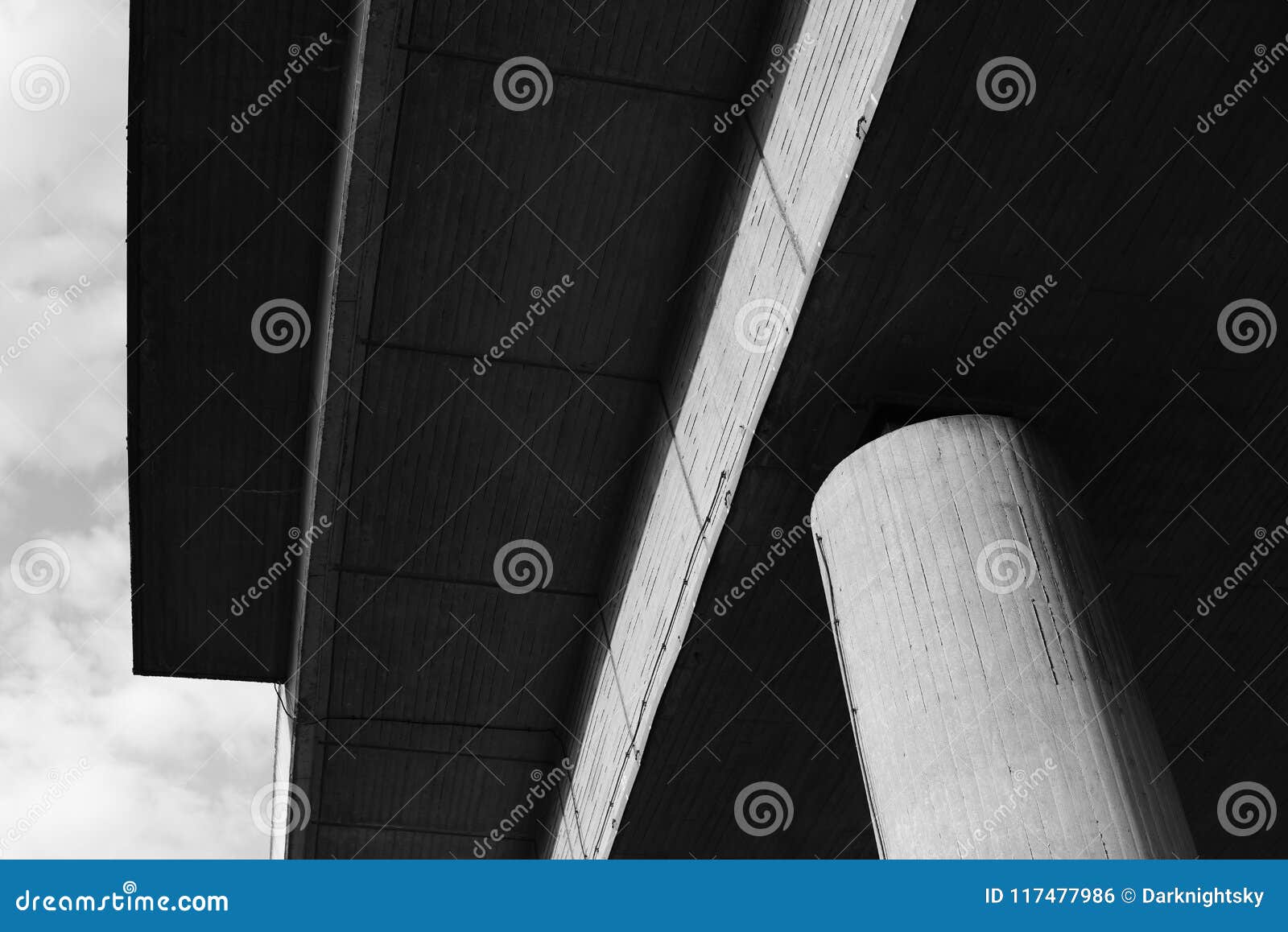 Concrete Bridge Construction Low Angular View Stock Photo - Image of ...