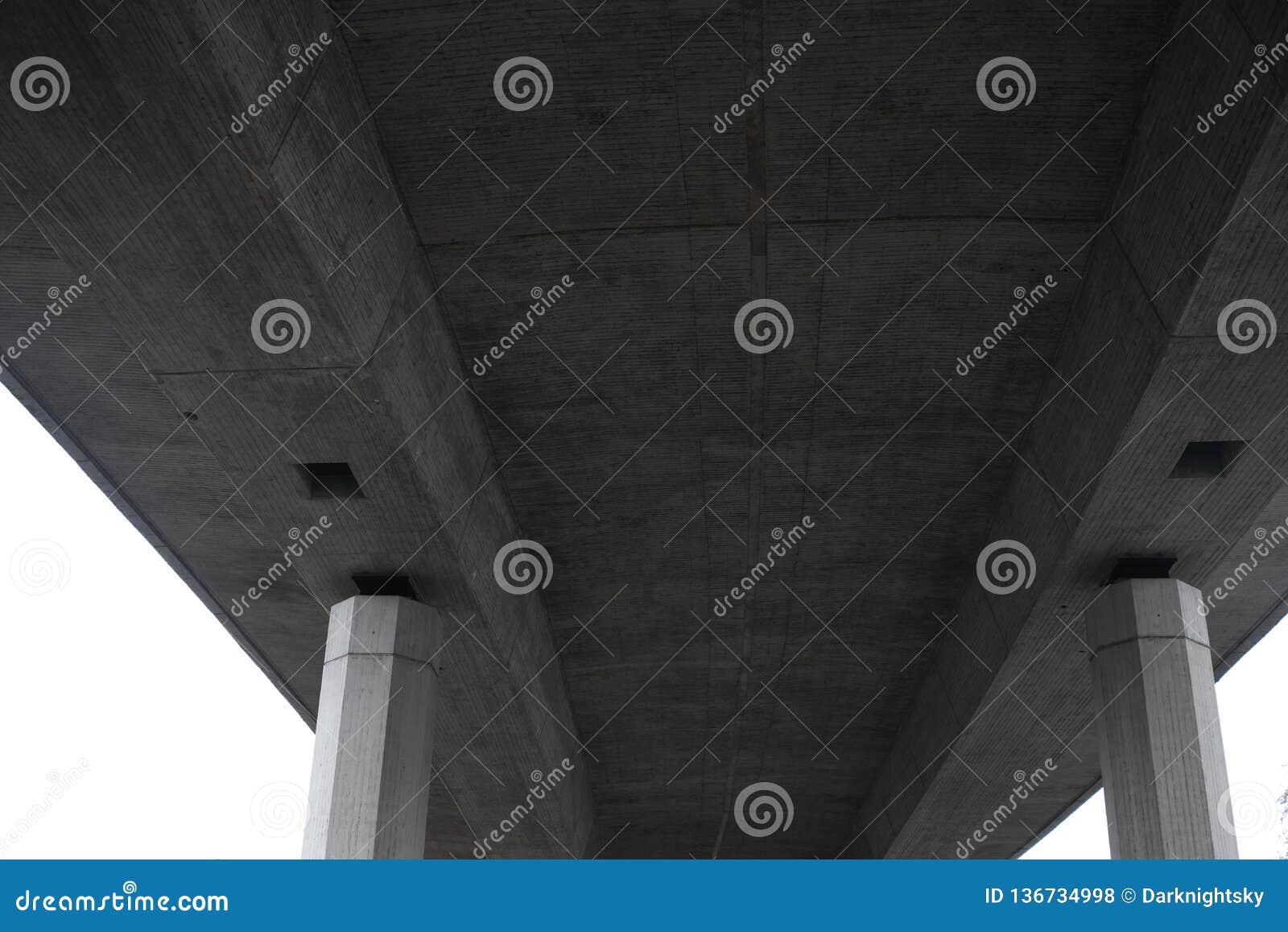 Concrete Bridge Construction Pillars Stock Photo - Image of bright ...