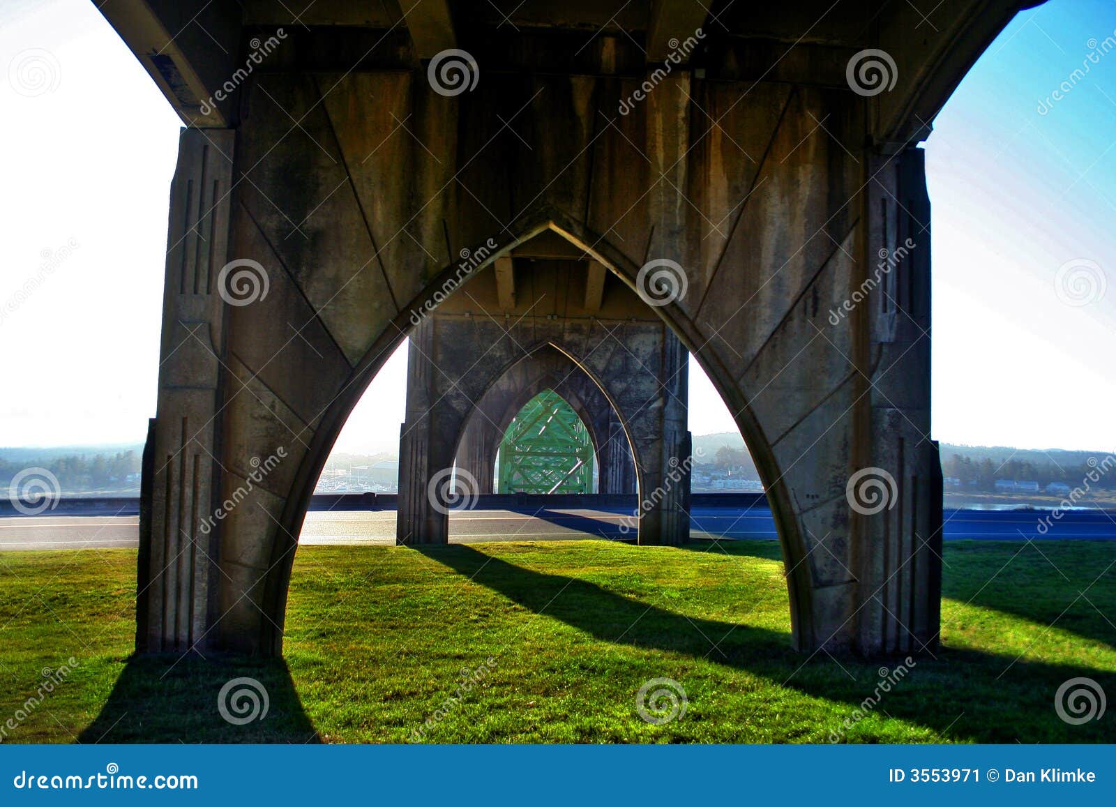 Concrete bridge supports stock image. Image of support - 3553971