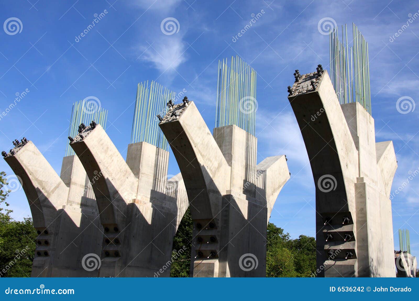Concrete Bridge Supports stock photo. Image of concrete - 6536242