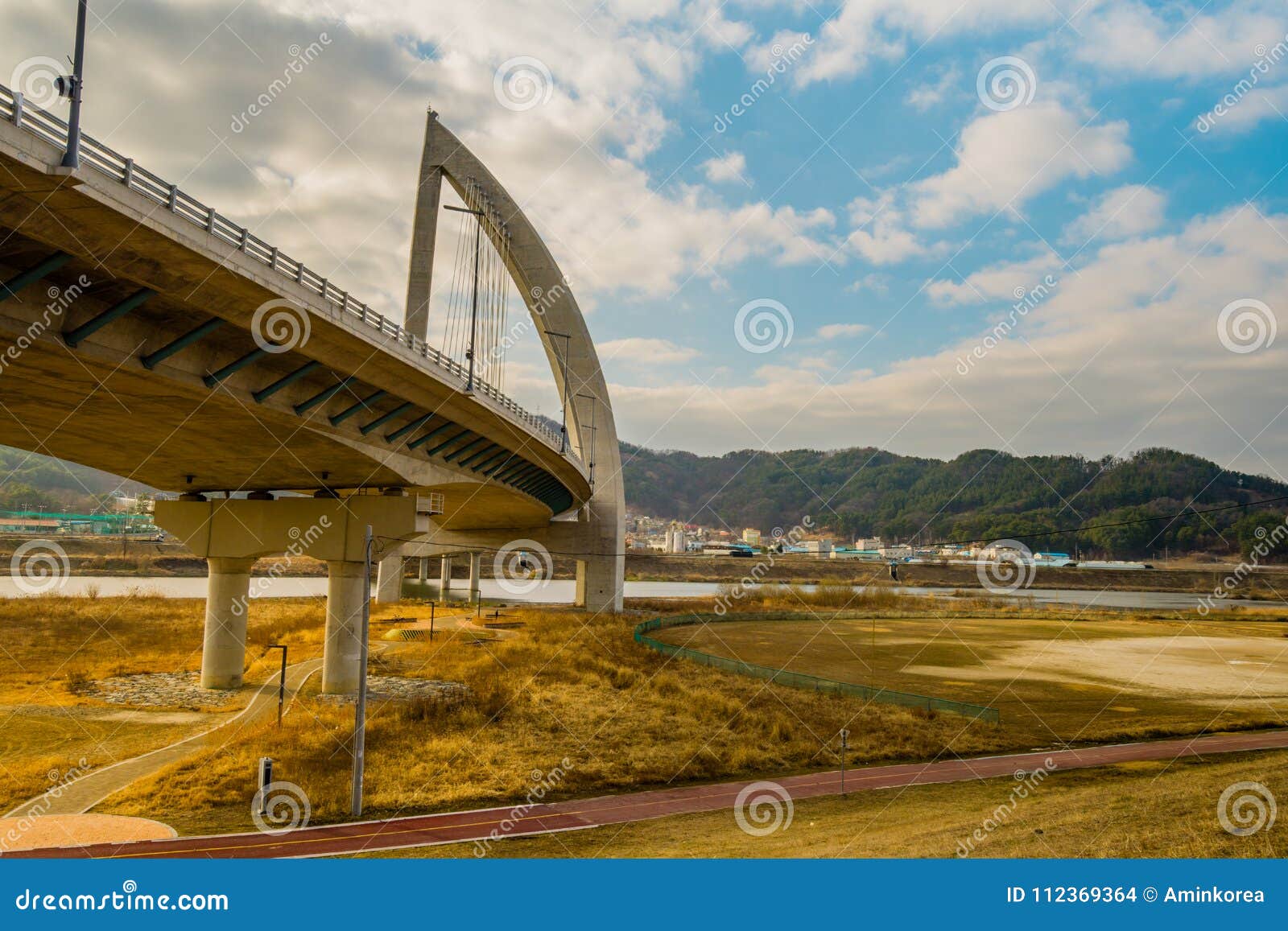 Concrete Bridge with Triangular Arch Stock Photo - Image of korea, arch ...